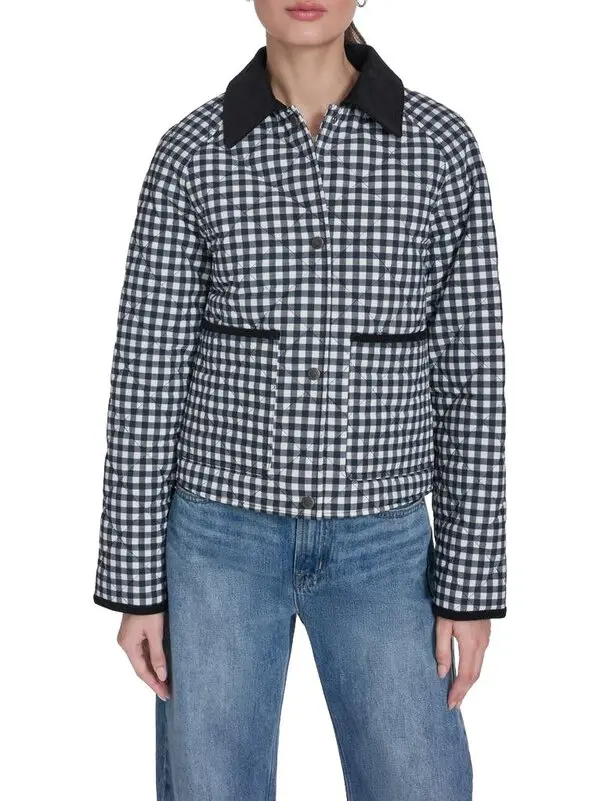 LEVI'S Quilted Barn Jacket - Bk Wt Ging