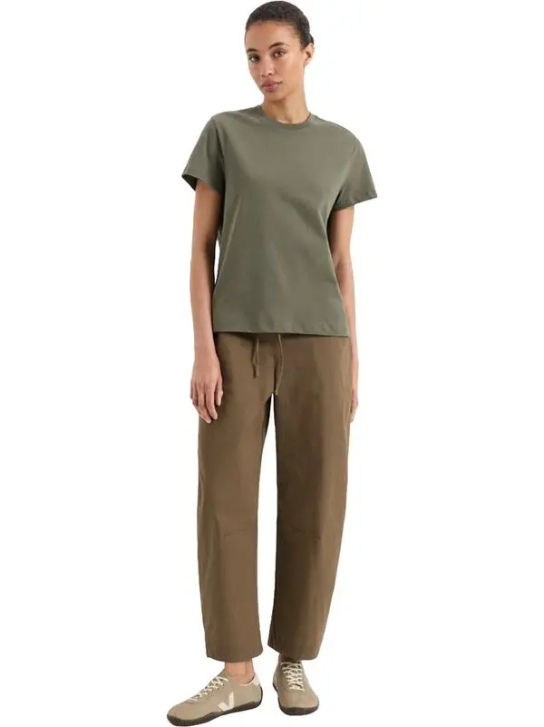 PACT Organic Cotton Softspun Essential Crewneck Tee - Dusted Green