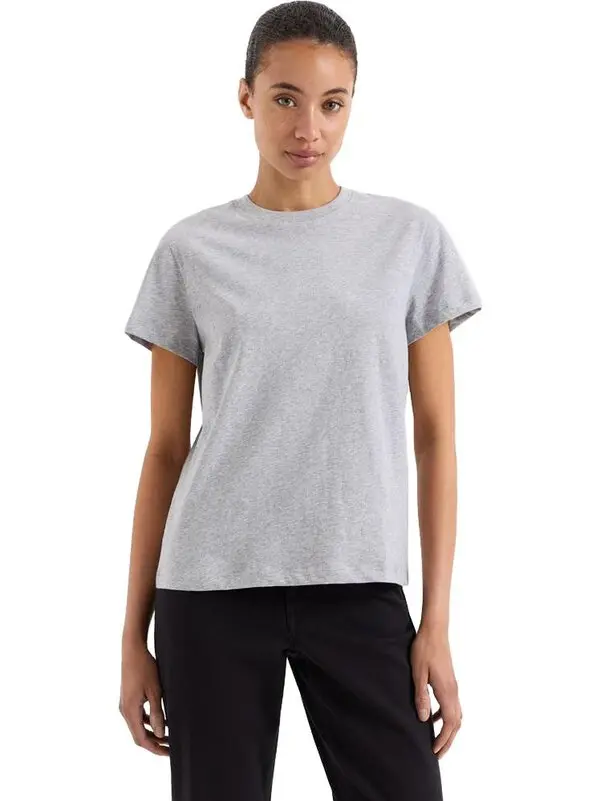 PACT Organic Cotton Softspun Essential Crewneck Tee - Heather Grey