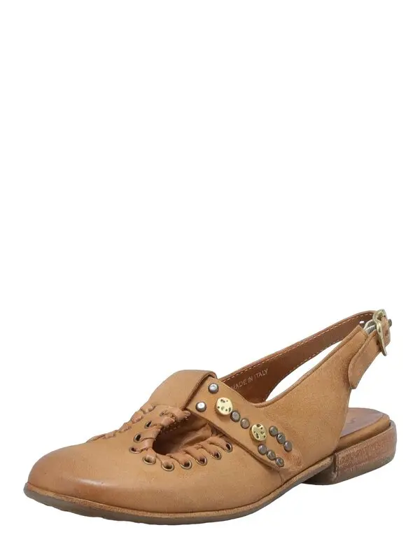 A.S.98 Zepplin Slingback Flat - Camel