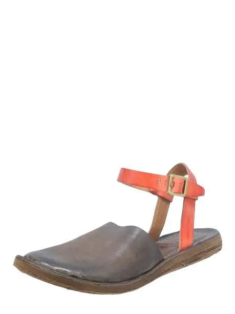 A.S.98 Rodrick Ankle Strap Flat - Chocolate