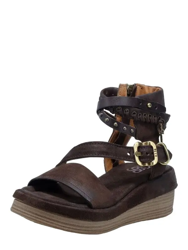A.S.98 Spaulding Ankle Strap Sandal - Brown