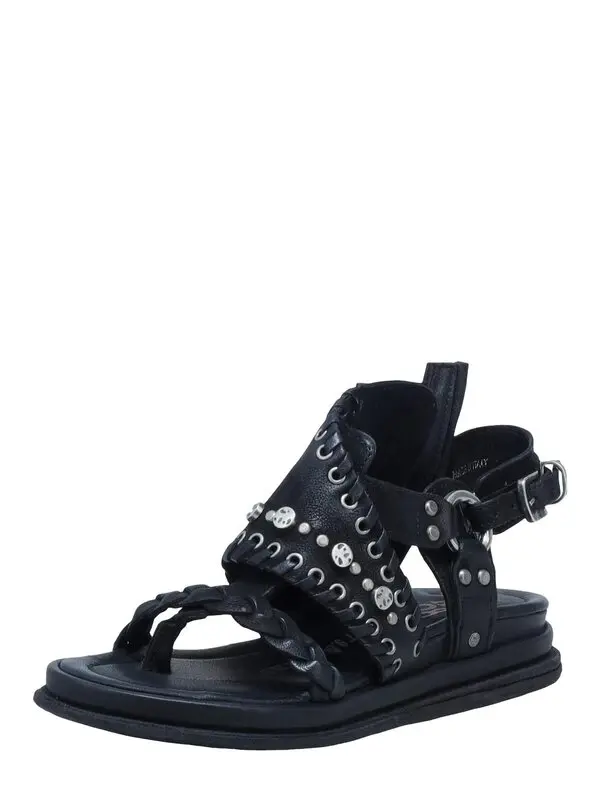 A.S.98 Sullivan Ankle Strap Sandal - Black