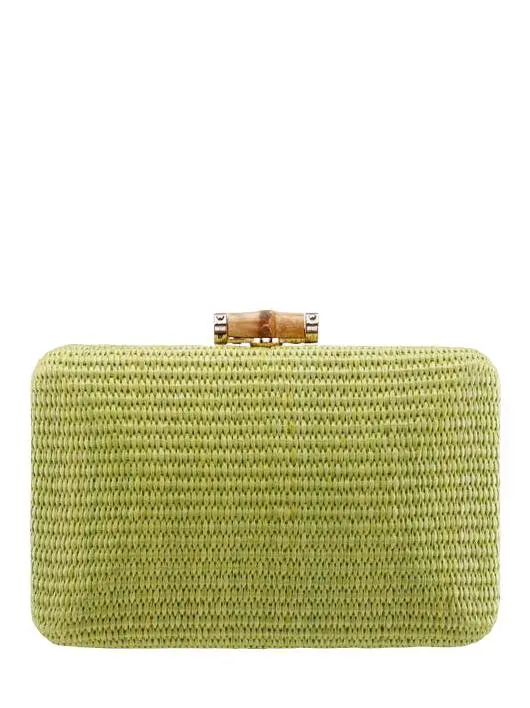 Nina Malia Frame Clutch - Lime