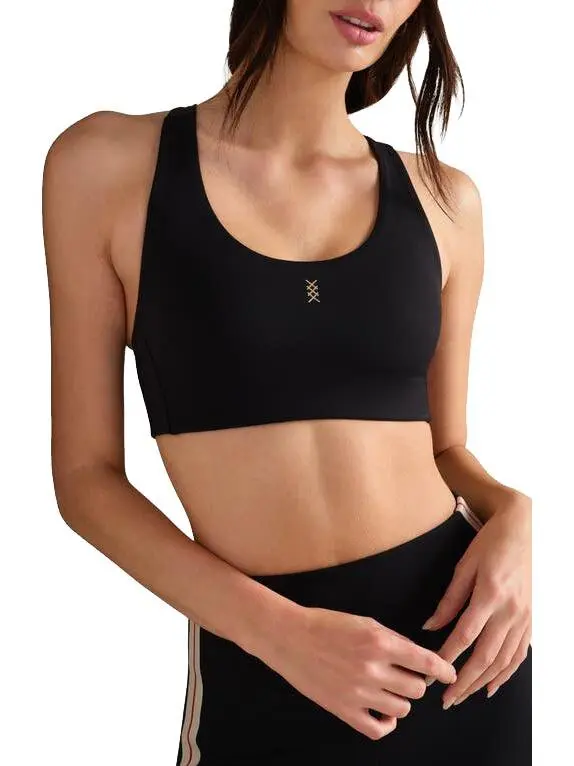 RHONE Retro Revive Upf 50+ Sports Bra - Pure Black