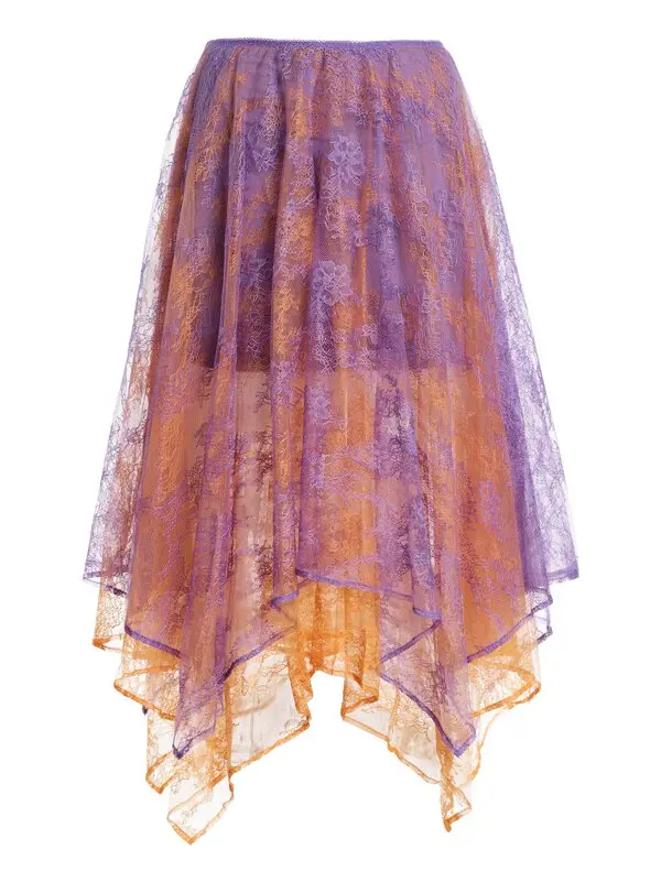 THIRD FORM Reflect Handkerchief Lace Skirt - Purple