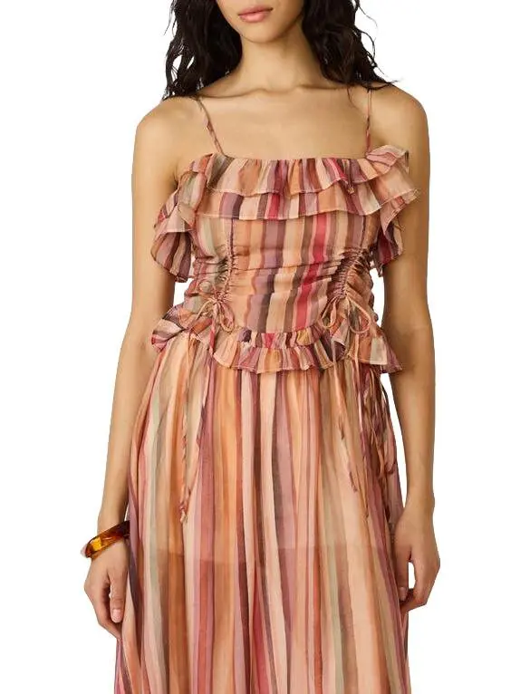 Steve Madden Shilloh Stripe Ruffle Camisole - Stripe Multi