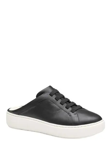 Johnston & Murphy Cammie Platform Mule Sneakers - Black Nappa Leather
