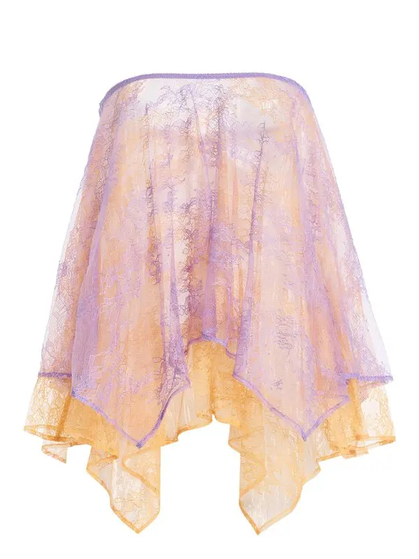 THIRD FORM Reflect Strapless Lace Top - Purple