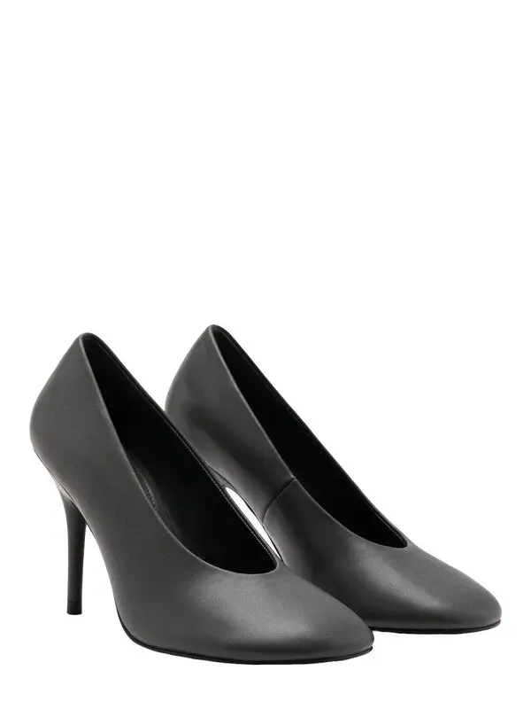 Mango Round Toe Pump - Dark Grey