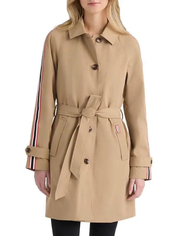 Hunter Stripe Sleeve Trench Coat - British Tan