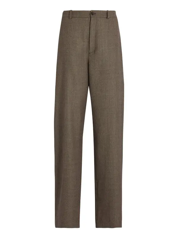 Ralph Lauren Leandre Birdseye Tweed Pants - Taupe