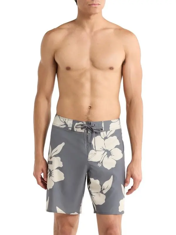 TENŌRE Printed Board Shorts - Grey