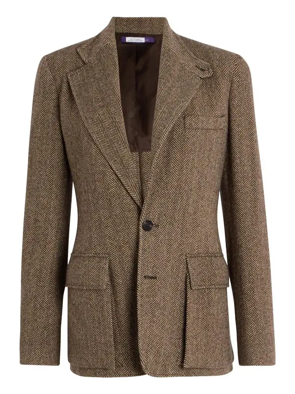 Ralph Lauren Preston Ii Herringbone Tweed Blazer - Brown