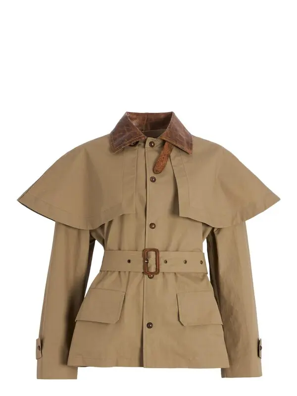 Ralph Lauren Lennard Technical Cotton Short Coat - Taupe