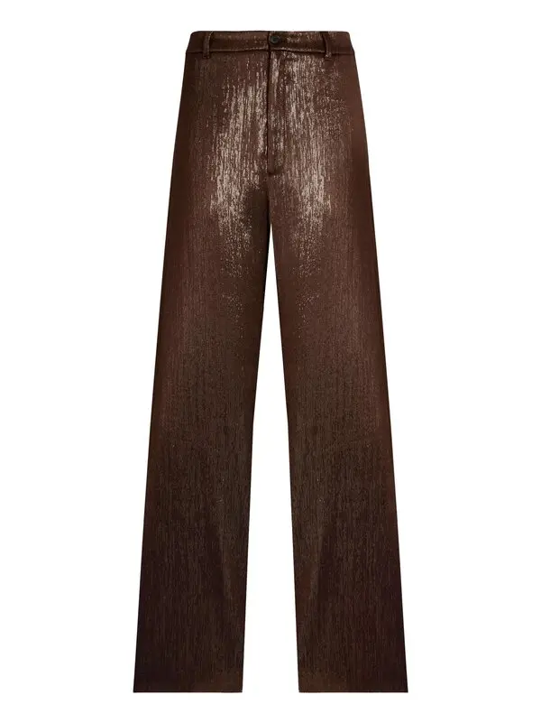 Ralph Lauren Leandre Metallic Tailoring Pants - Brown
