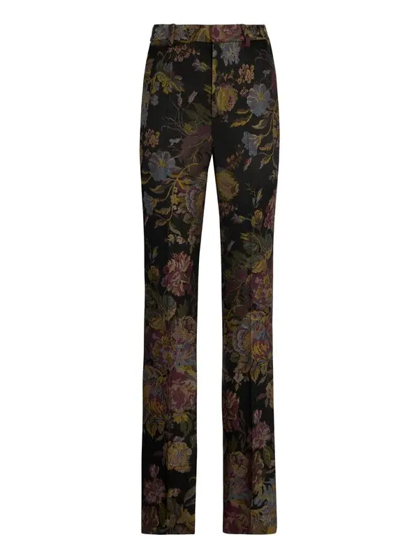 Ralph Lauren Wrigley Ii Floral Tapestry Trousers - Brown