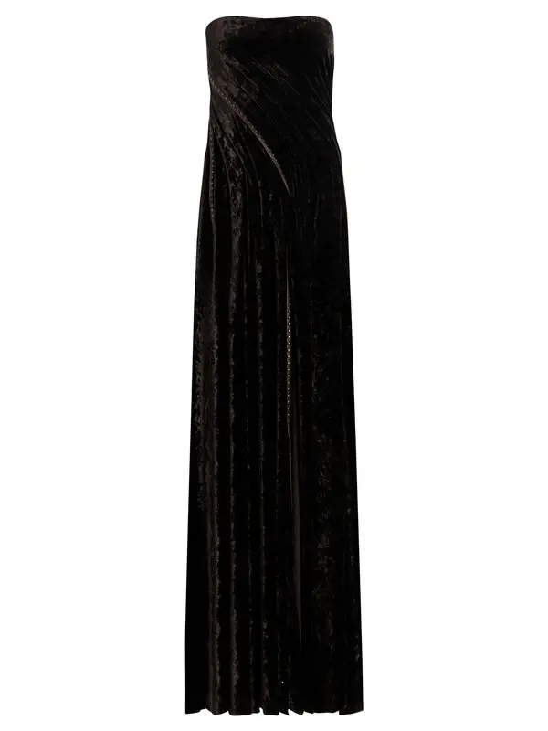 Ralph Lauren Raynia Velour Gown - Brown