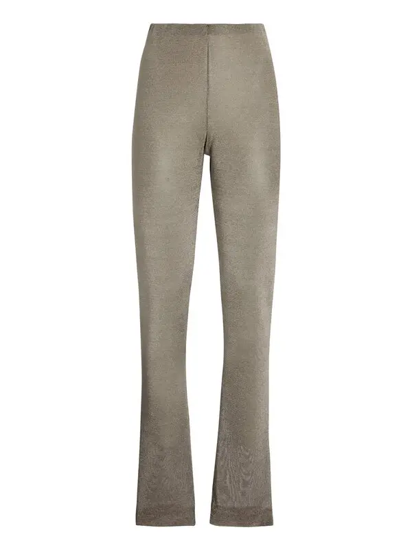 Ralph Lauren Delilah Metallic Jersey Pants - Silver