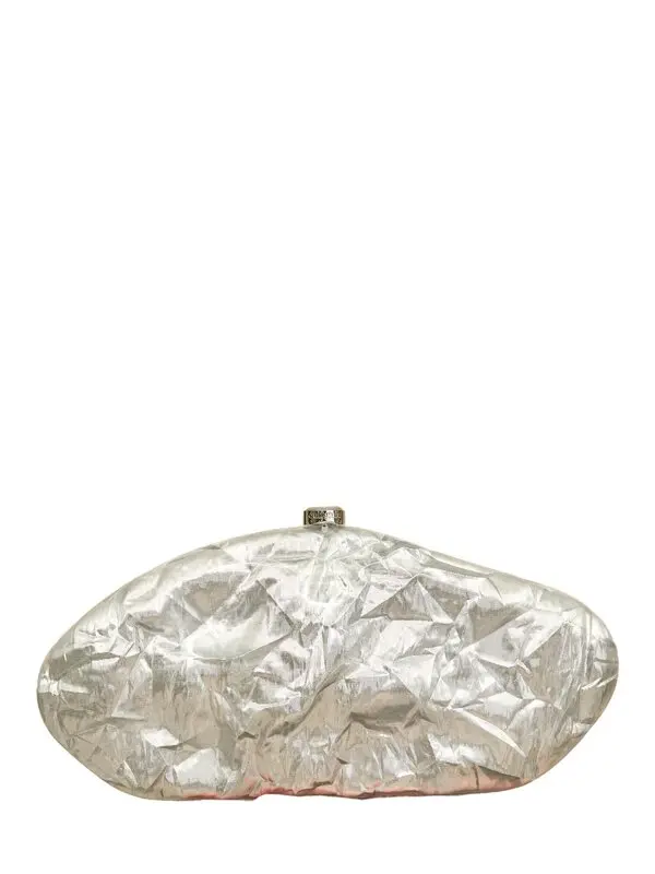 Cult Gaia Caldera Clutch - Silver