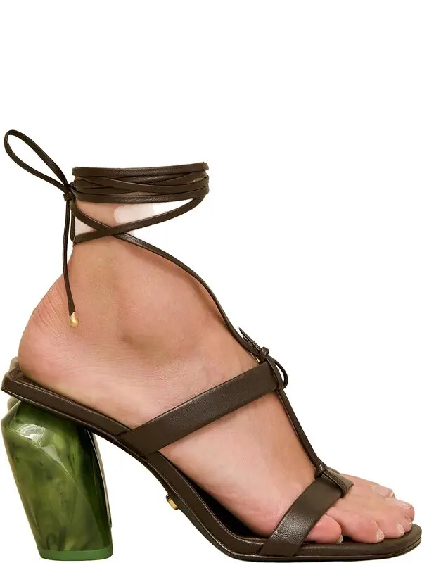 Cult Gaia Bri High Heel Sandals - Brown