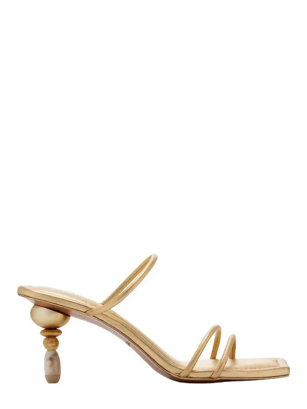 Cult Gaia Reign Strappy Sandals - Gold