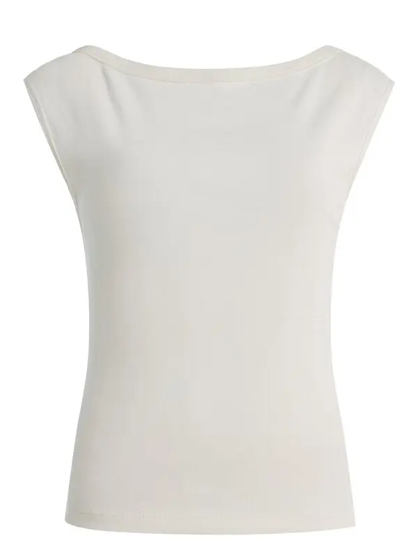 ST. AGNI Organic Cotton Ballerina Top - White