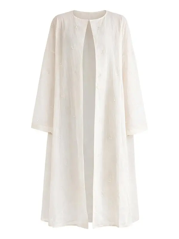 Chan Luu Chandelier Cotton Paper Trench Coat - Ivory