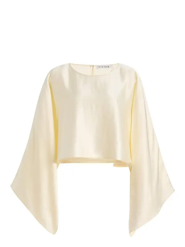 THIRD FORM Threshold Satin Top - Ivory