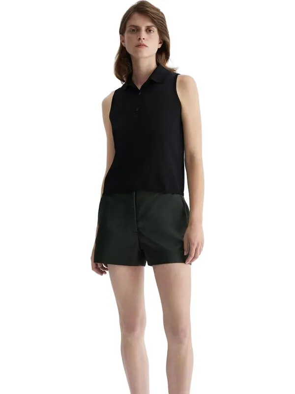 Veronica De Piante Belle Technical Cotton Shorts - Olive