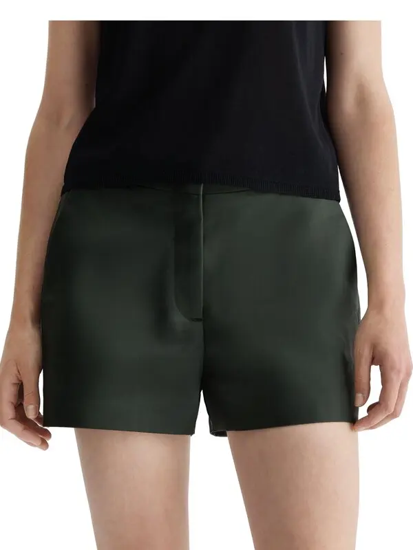 Veronica De Piante Belle Technical Cotton Shorts - Olive