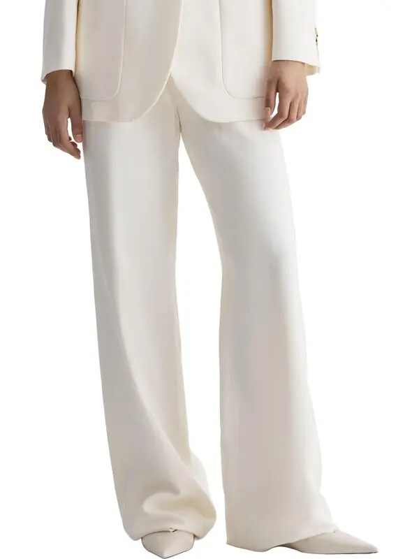 Veronica De Piante Taylor Silk Trouser - White