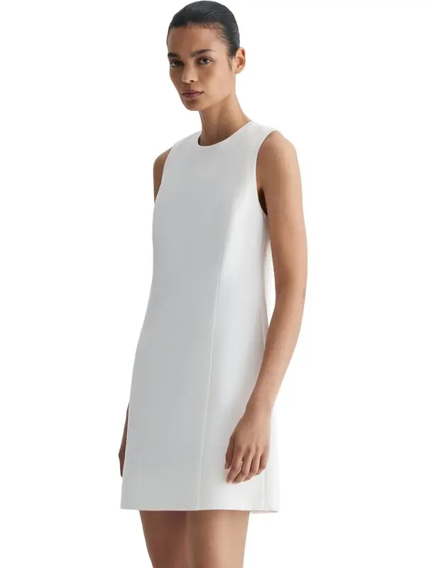 Veronica De Piante Melodie Mini Dress In Cotton Silk - Off White