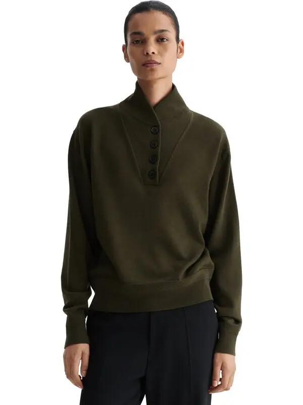 Veronica De Piante Alicia Merino Wool Sweater - Olive