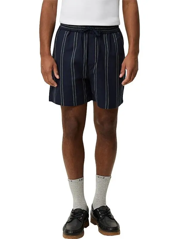 LES DEUX Laws Stripe Shorts - Dark Navy