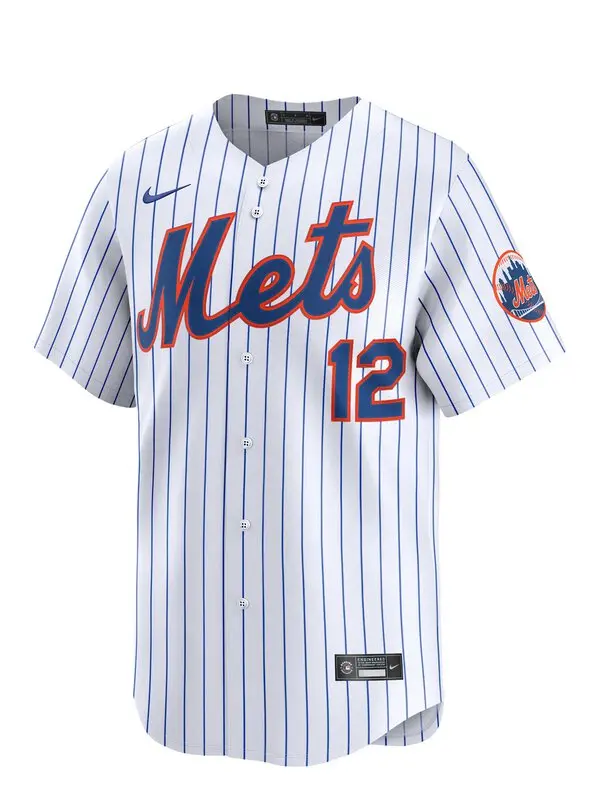 Nike Francisco Lindor New York Mets Dri-fit Mlb Limited Jersey - White
