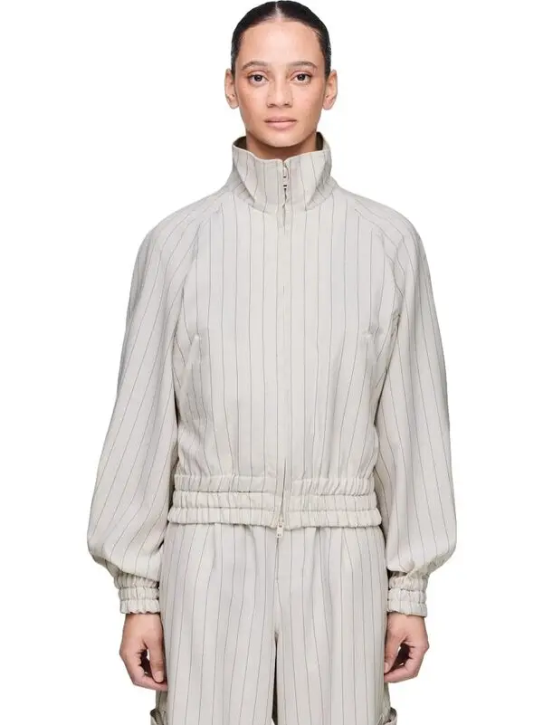 Adidas Y-3 Pinstripe Sport Uniform Blouson - Chalk Pearl