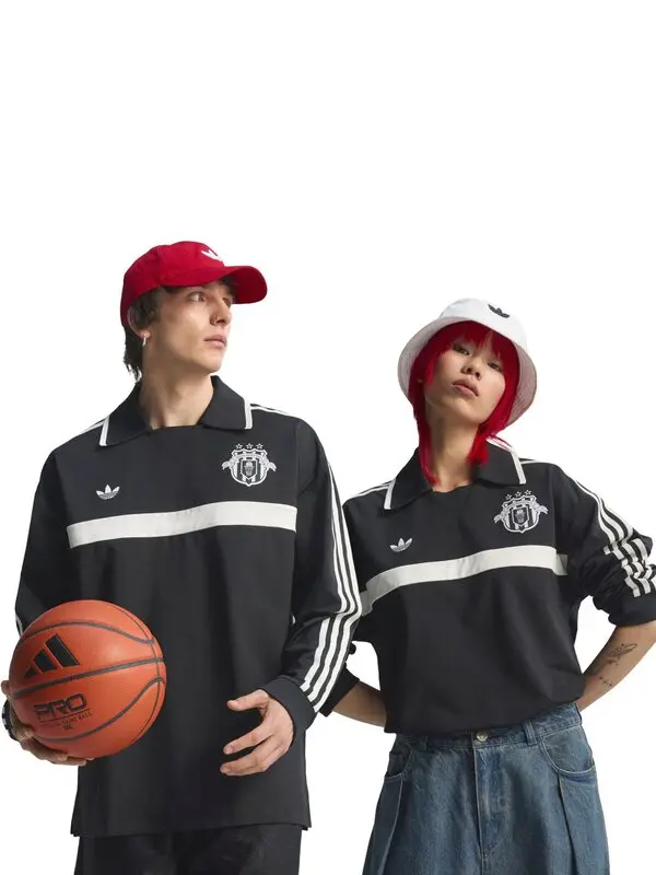 Adidas Originals Basketball Courtside Polo Shirt - Black