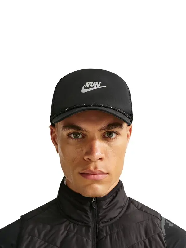 Nike Pro Dri-fit Unstructured Swoosh Run Cap - Black