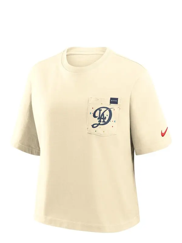 Nike Los Angeles Dodgers City Connect Pocket Boxy Mlb T-shirt - Brown