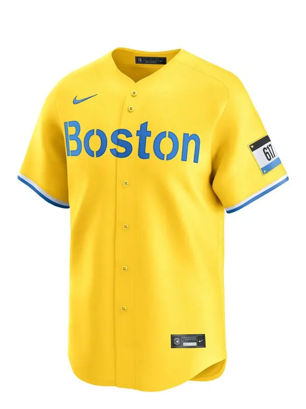 Nike Boston Red Sox City Connect Dri-fit Mlb Limited Jersey - Yellow