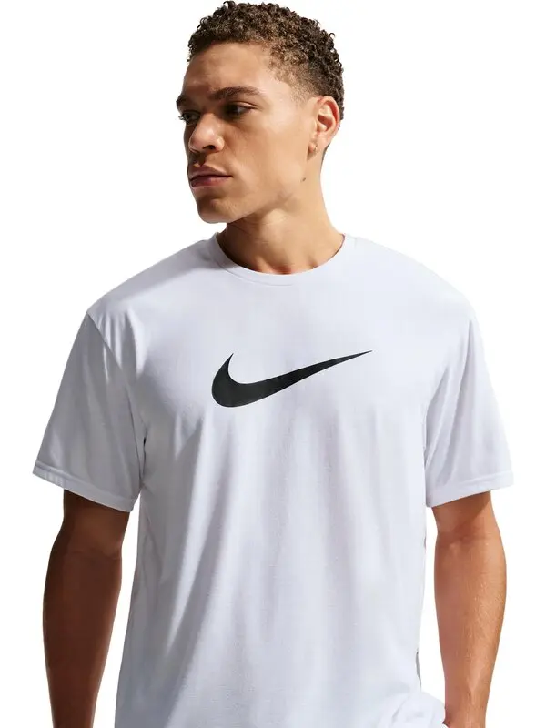 Nike Swim Hydroguard Dri-fit Uv Short Sleeve Top - White