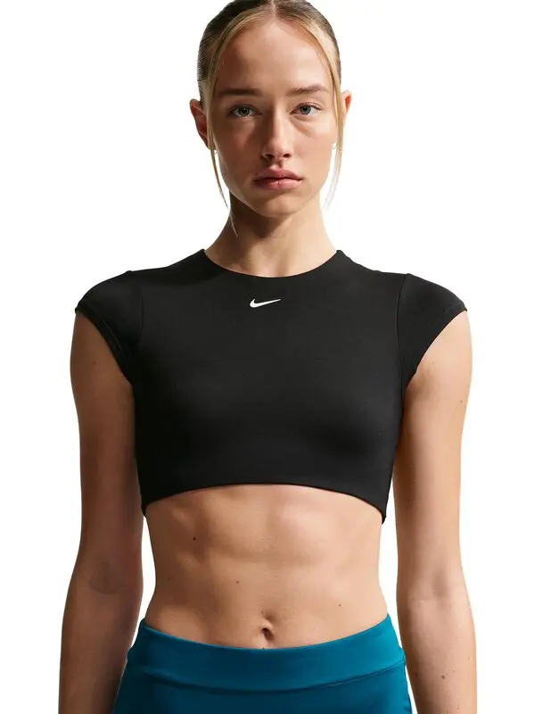 Nike Cropped Swim Top - Black