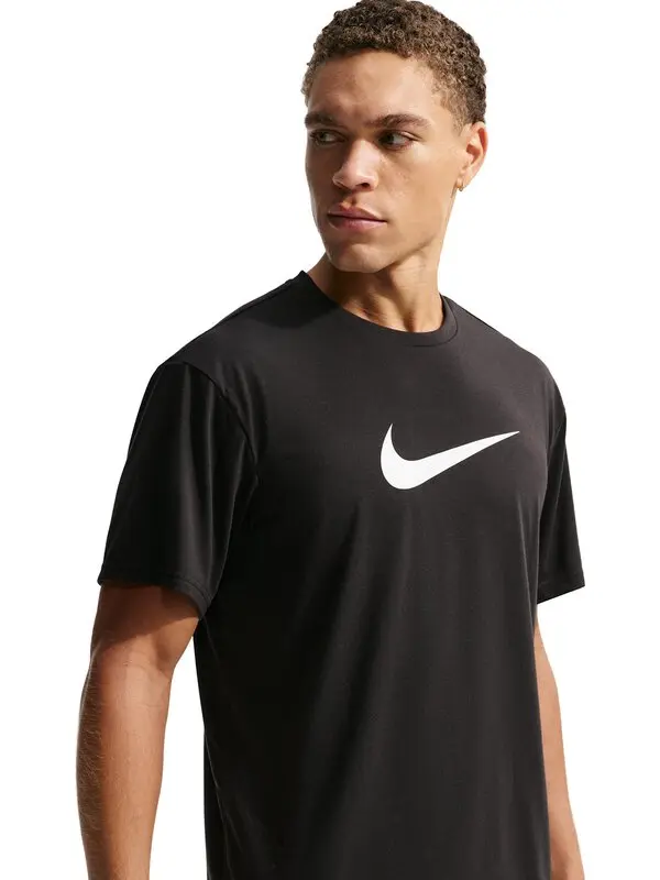 Nike Swim Hydroguard Dri-fit Uv Short Sleeve Top - Black