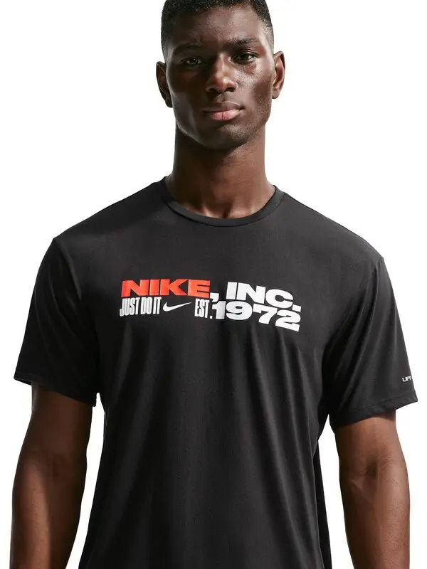 Nike Swim Hydroguard Dri-fit Uv Short Sleeve Top - Black