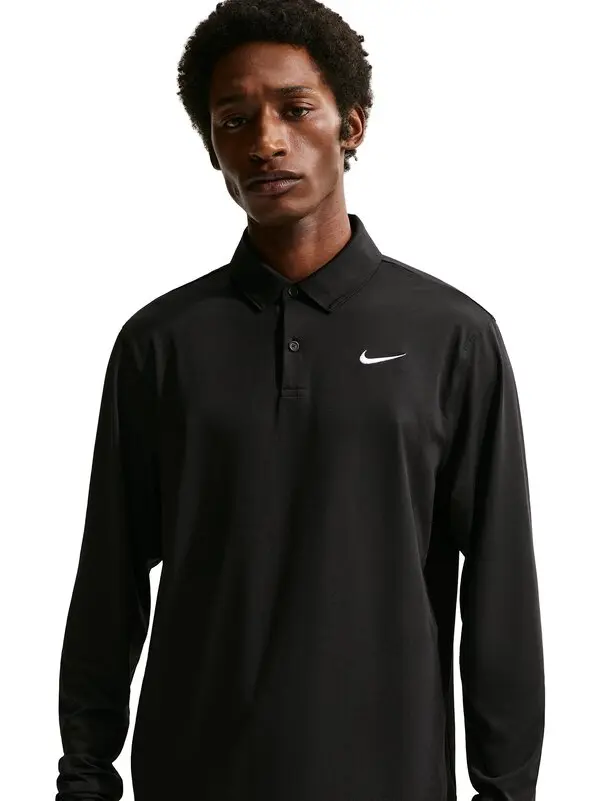 Nike Velocity Dri-fit Long-sleeve Golf Polo - Black