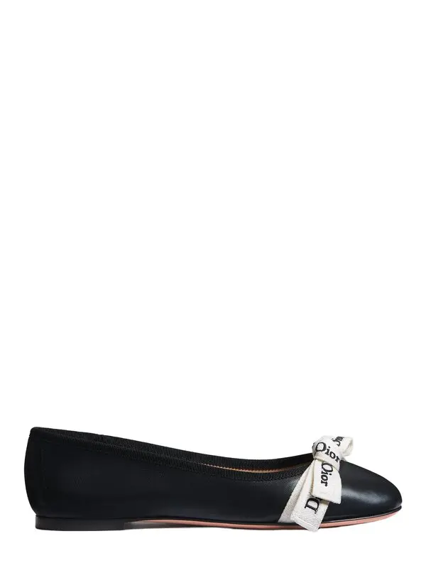 Dior J'adior Ballet Flat - Black Lambskin