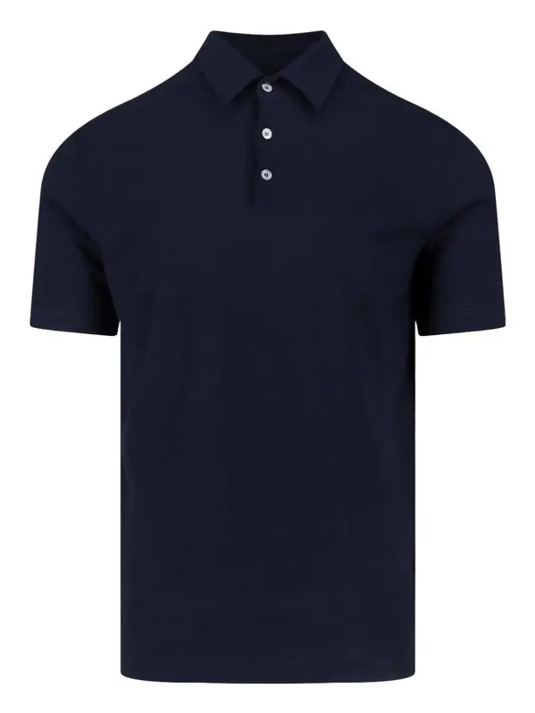 ZANONE Cotton Polo Shirt - Blue