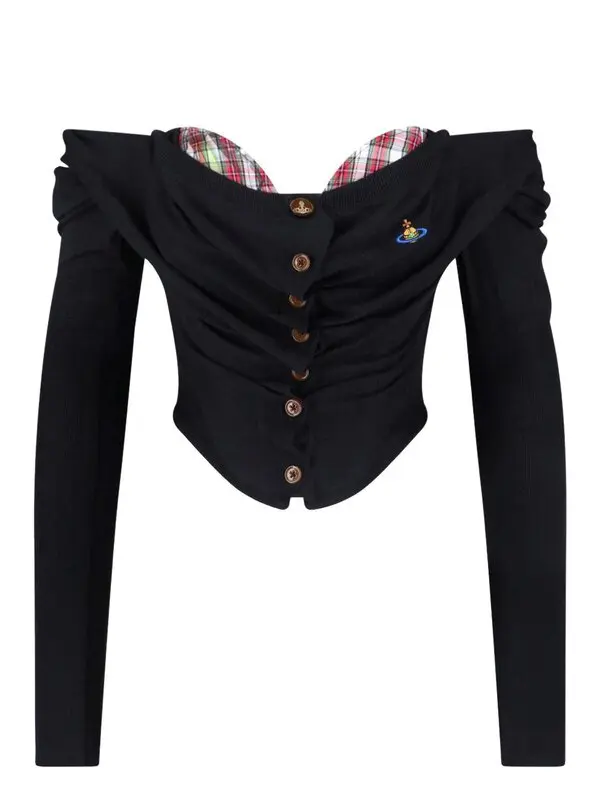 VIVIENNE WESTWOOD Bea Corset Cardigan - Black