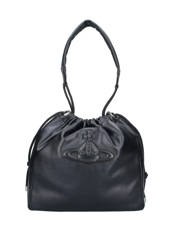 VIVIENNE WESTWOOD Hilary Large Bucket Bag - Black